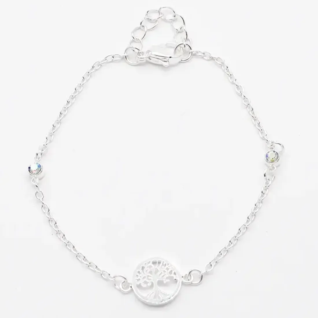 19CM PUL. ACERO BLANCO CRISTAL SUSANITO DIJE ÁRBOL DE LA VIDA CON ...